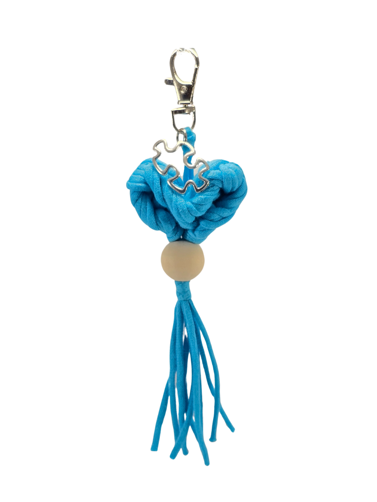 Autism - Walking Heartbeat in Blue with Silver Keychain – SMF-Blessed Crafts